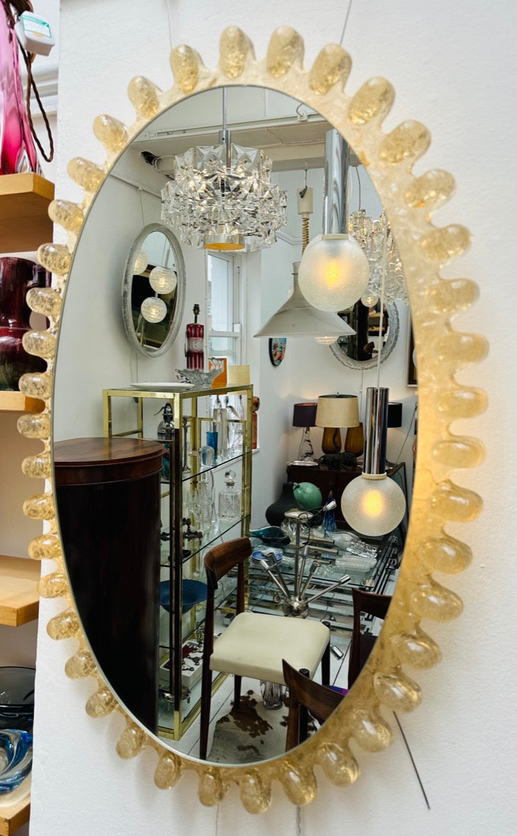 1970s Hillebrand Illuminated Lucite Raindrop Wall Mirror – retro living uk