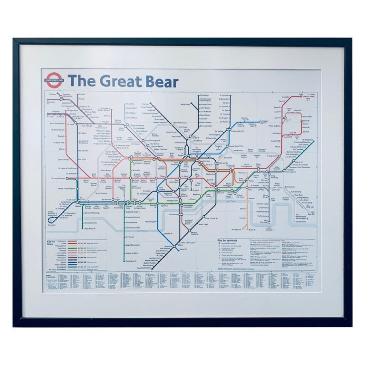 'The Great Bear' framed print by artist Simon Patterson 1992 – retro ...