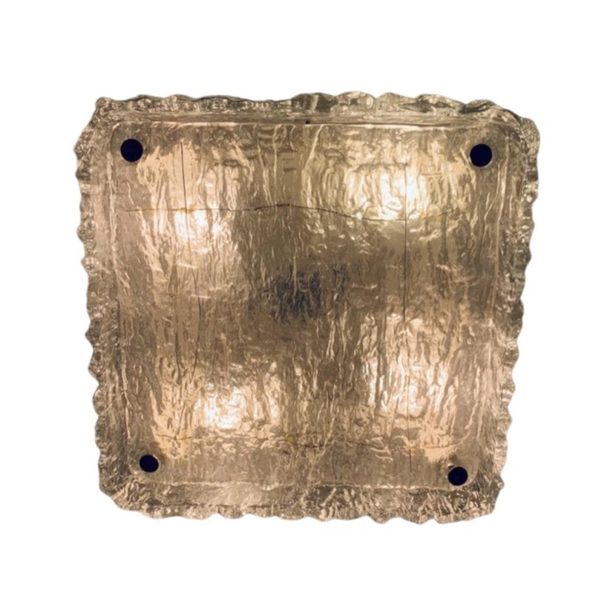 1970s Kaiser Ice Glass Flush Mount Ceiling Light – retro living uk
