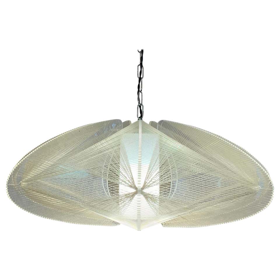 1970s Nylon and Perspex Ceiling Lamp by Paul Secon – retro living uk