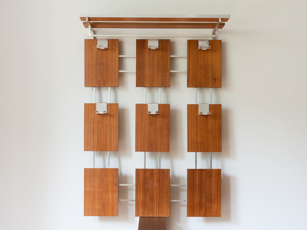 1970's GERMAN WALL HANGING TEAK COAT RACK – retro living uk