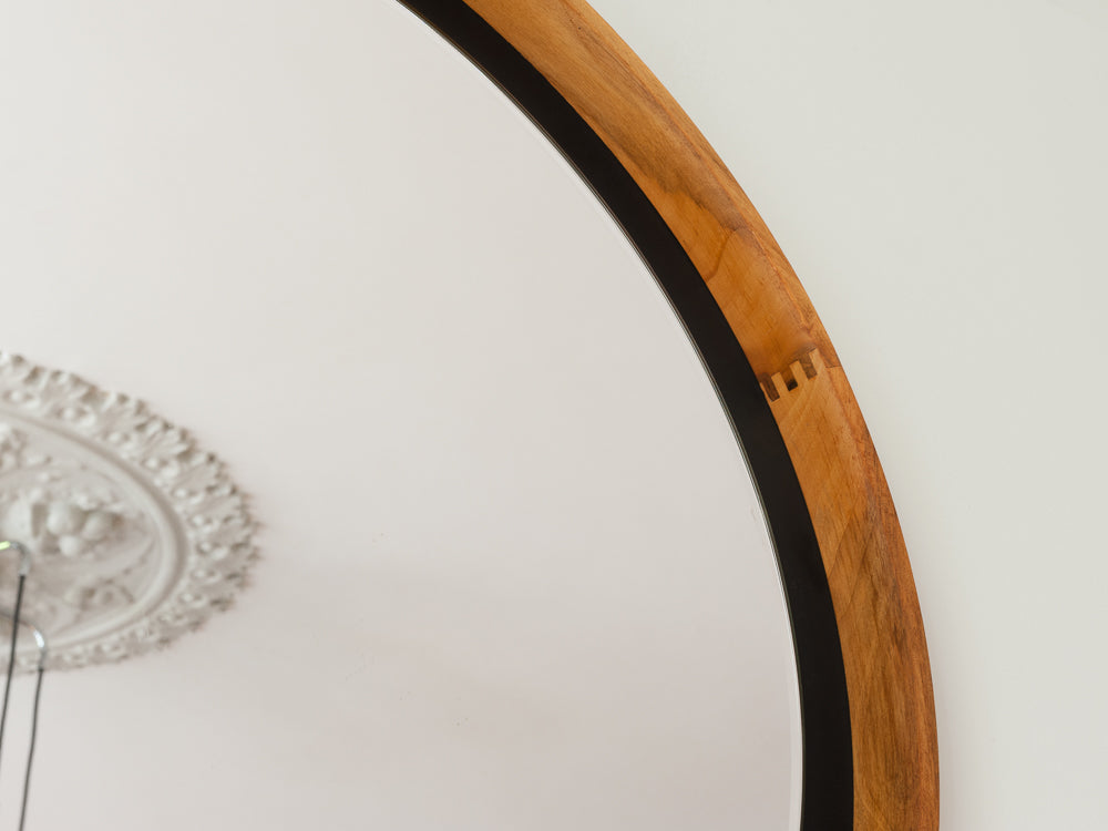 Danish Bevelled Edge Teak Mirror – retro living uk