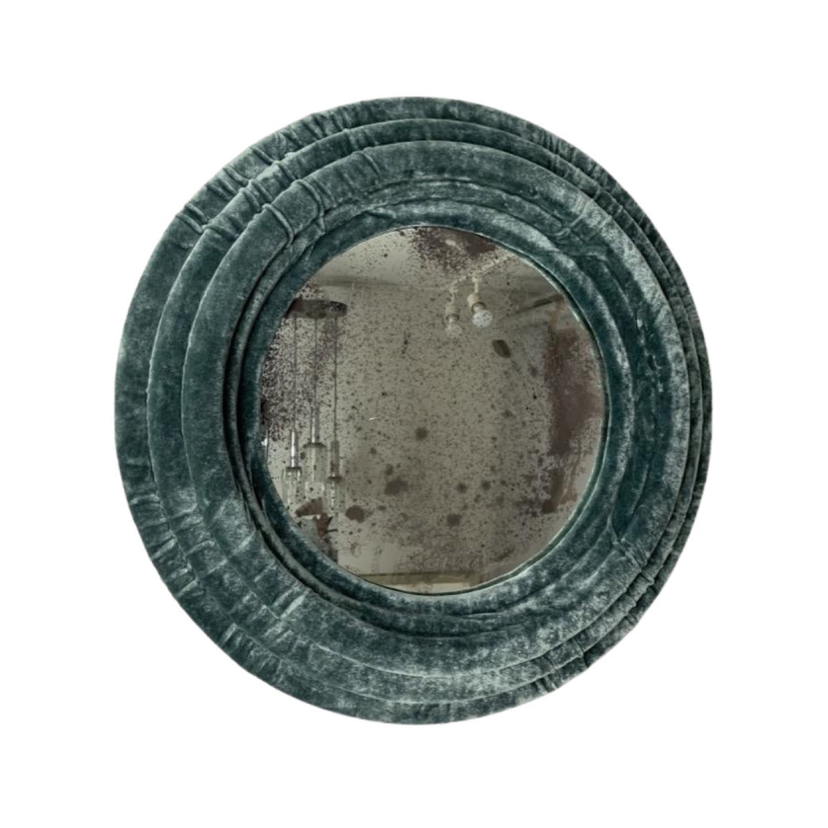 Small Round Antiqued Glass Wall Mirror – retro living uk